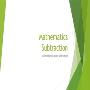 Mathematics Subtraction................. | PPTX