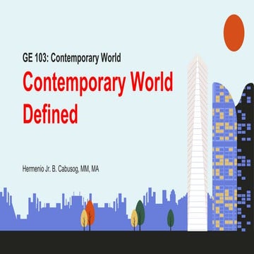 Contemporary World Defined | PPTX