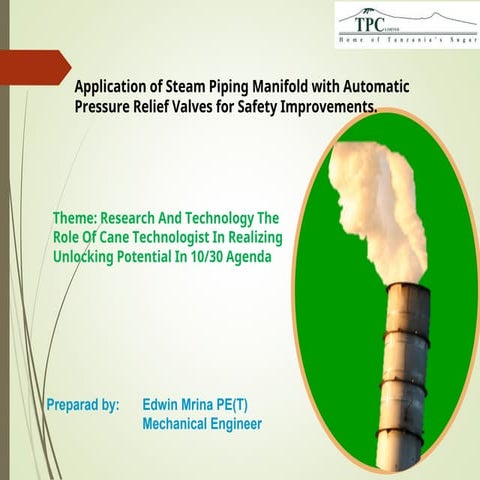 Steam Piping Safety Enhancement with Manifold | PPT