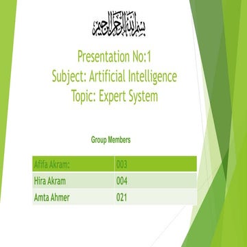 Presentation artificial intelligence | PPT