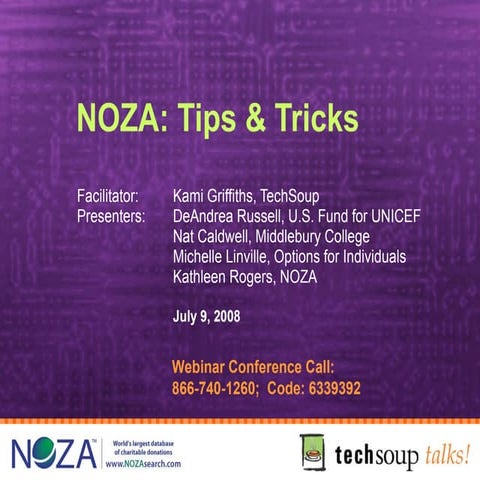 NOZA: Tips & Tricks | PPT