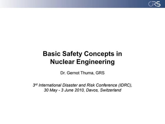 Response systems to risks and accidents of nuclear power plants | PPT