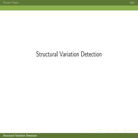 Structural Variation Detection Ppt