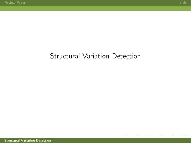 Structural Variation Detection Ppt
