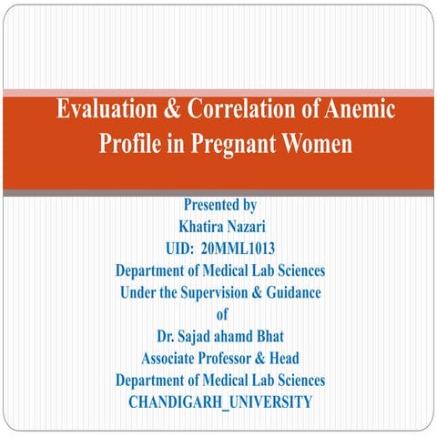 presentation of Anemia and classification | PPT