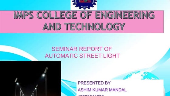 Automatic Street Light Controller Using Arduino | PPT