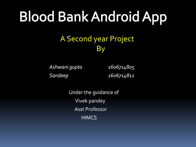 ER diagrams for blood bank management system | DOCX