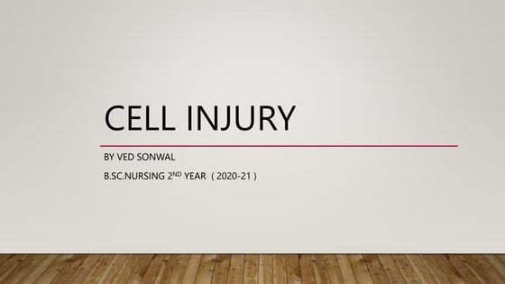 Cell injury and Cellular Adaptation: Pathology | PPTX | Biological ...