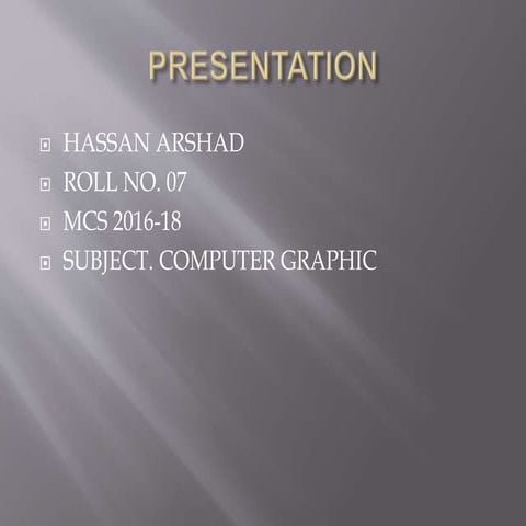 Computer Graphic System | PPT
