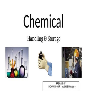 Presentation of chemical handling presentation | PPTX