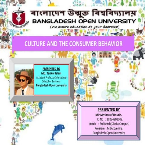 Presentation of culture and the consumer behavior | PPT