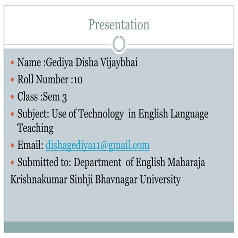Presentation of elt 1 | PPTX