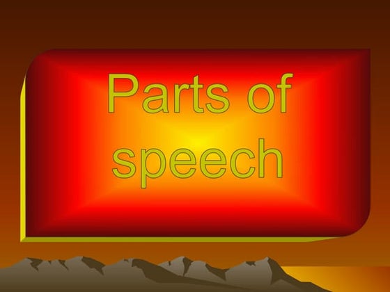 Parts of Speech | PPTX