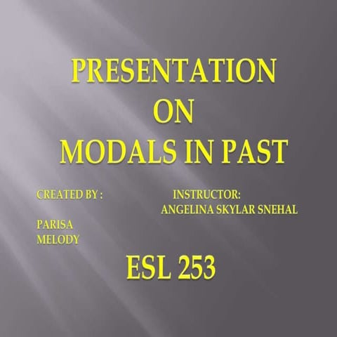 Past modals presentation | PPTX