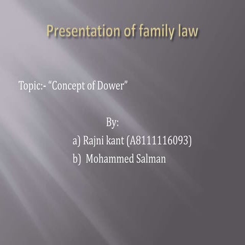 Presentation of family law | PPTX