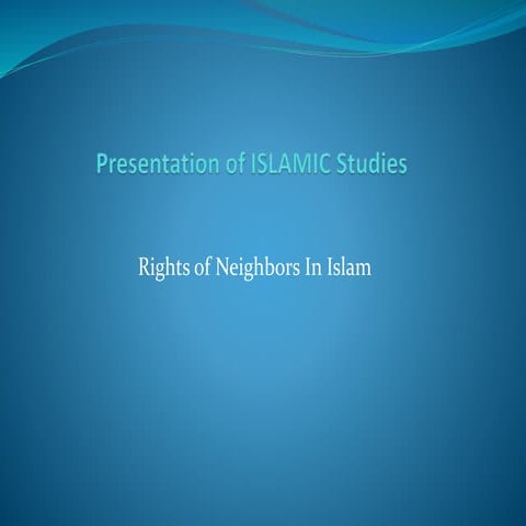 Presentation of islamic studies | PPTX
