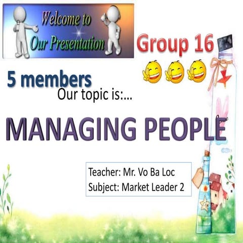 Presentation of managing people | PPTX