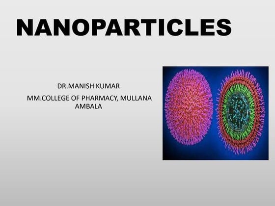 Presentation on nanoparticles | PPT