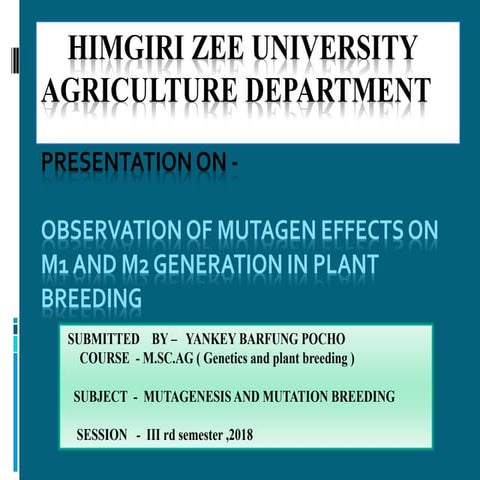Mutation breeding in Plants | PPTX