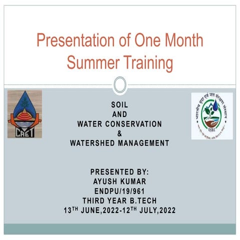 Presentation of One Month Summer Training.pptx