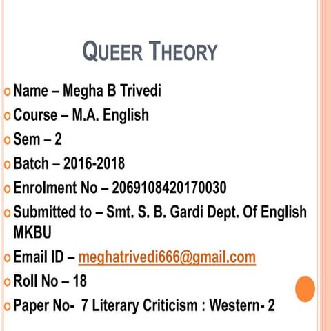 Qeer Theory | PPT