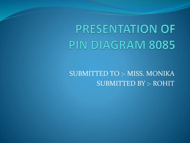 Pin diagram 8085 and explanation of 8085 microprocessor. | PPTX