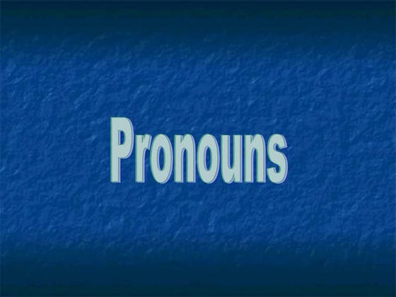 Types of pronoun | PPT