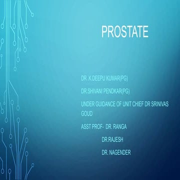 Diseases of prostate with infection, benign prostatic disease and ...