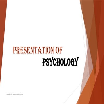 Presentation of PSYCHOLOGY based of science | PPTX