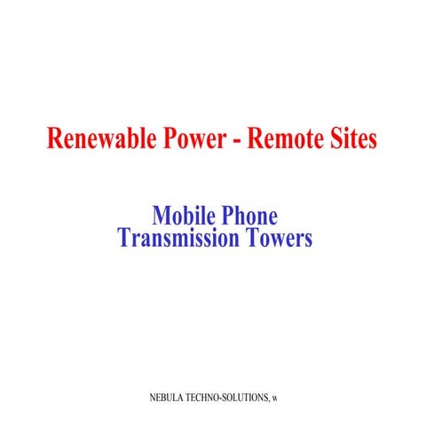 Presentation Of Ren Energy | PPT