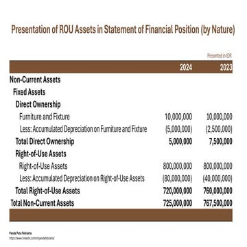 Presentation of Right-of-Use-Assets for finance reporting | PDF