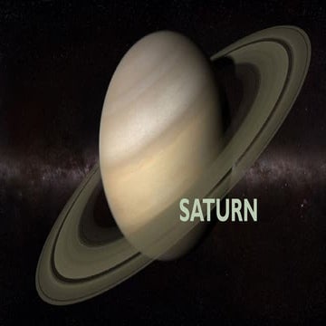 Presentation of saturn by somone on the planet | PPTX