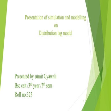 Presentation of sm on distibution lag model | PPT
