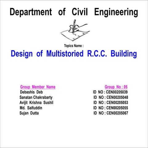Multistoried R.C.C. Building Structural Design Analysis with Drawing - 2 | PDF