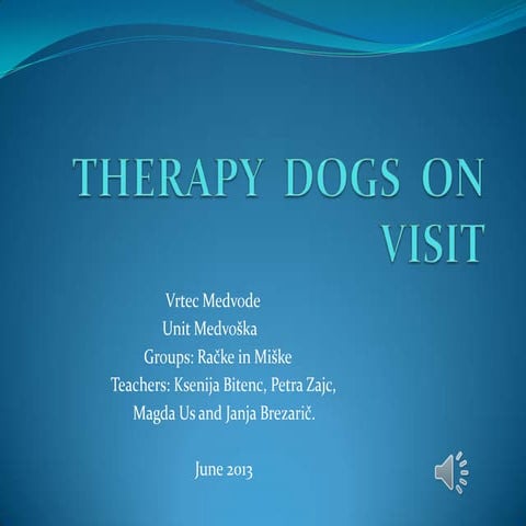 Presentation of therapy dogs | PPTX