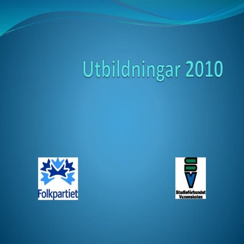 Presentation Om Utbildningar | PPT