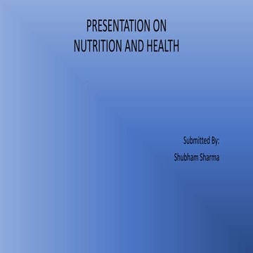 Elements of nutrition macro & micro nutrients | PPTX