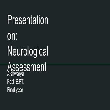 Neuro assessment for physiotherapy .PPTX