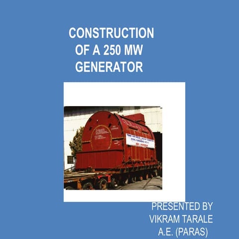 Presentation on250 MW TurboGenerator.ppt