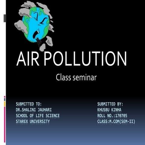 Presentation on air pollution | PPTX