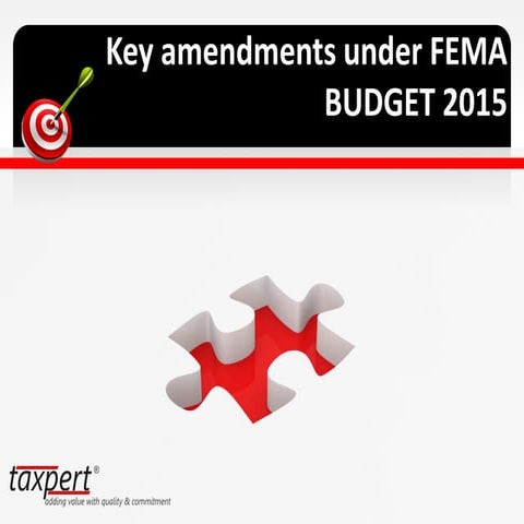 Presentation on amendments in fema in budget 2015 | PDF