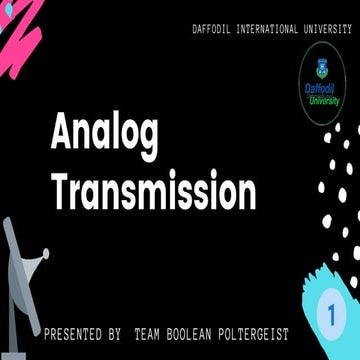 Presentation on Analog Transmission | PPT