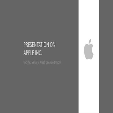 Presentation on Apple | PPTX | Technology & Computing