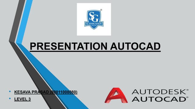 Presentation On Auto Cad | PPTX