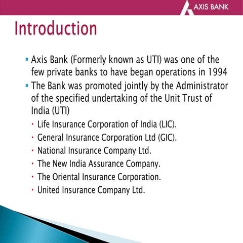 Presentation on axis bank | PPTX
