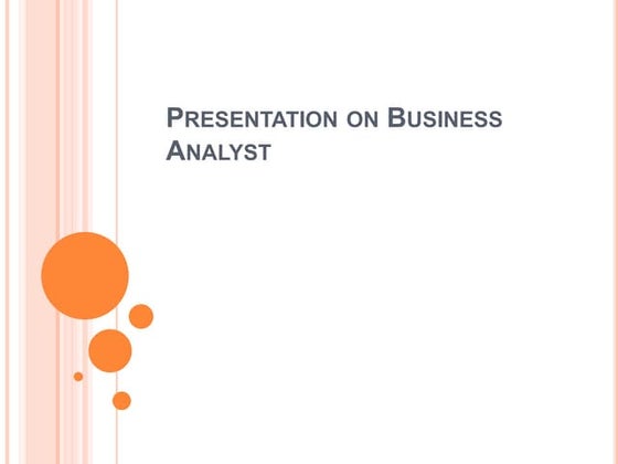 Business analyst ppt | PPT