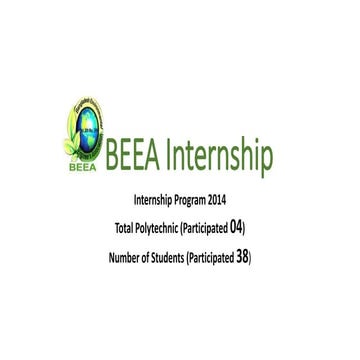 Presentation on beea internship | PPT