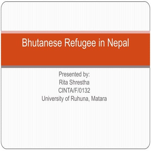Bhutanese Refugees in Nepal | PPT