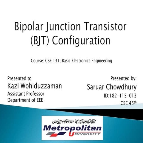 Presentation On Bjt Configuration Ppsx Consumer Electronics Technology And Computing