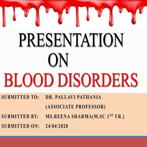 Blood Disorders | PPTX